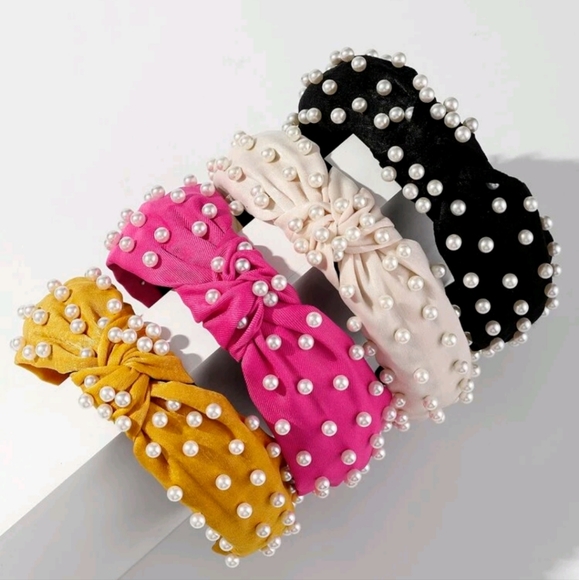 Ingrixy | Accessories | Plain Headbands With Multicolored Knot Design ...